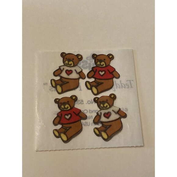 Office | Vintage 8s Russ Teddy And Friends Sticker No Adhesive | Poshmark